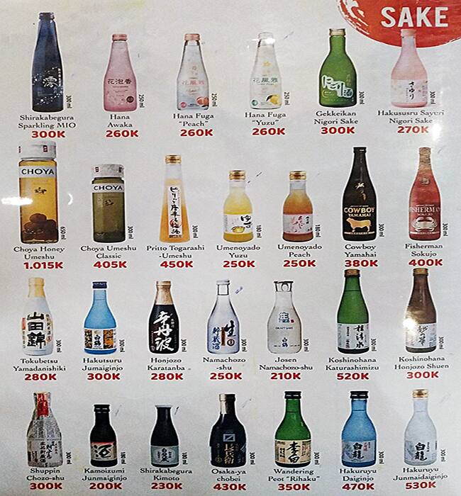 Menu at Nama Sushi by Sushi Masa restaurant, Tangerang