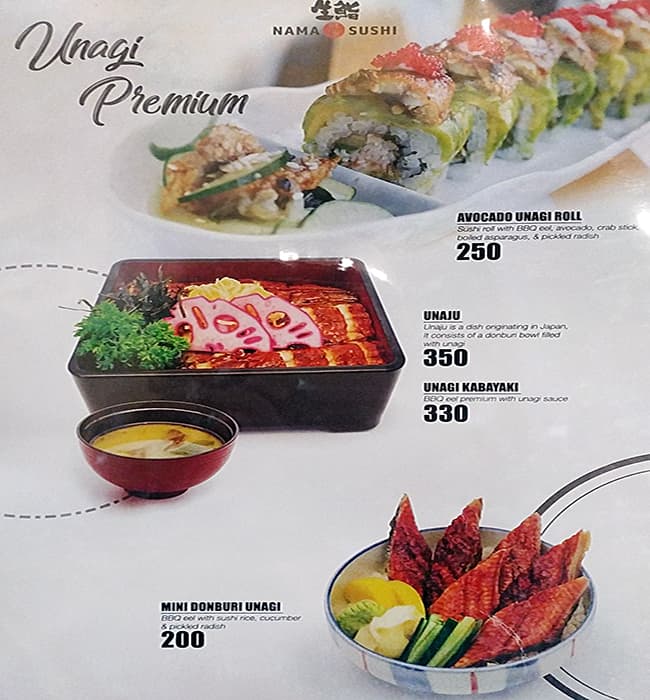 Menu at Nama Sushi by Sushi Masa restaurant, Tangerang