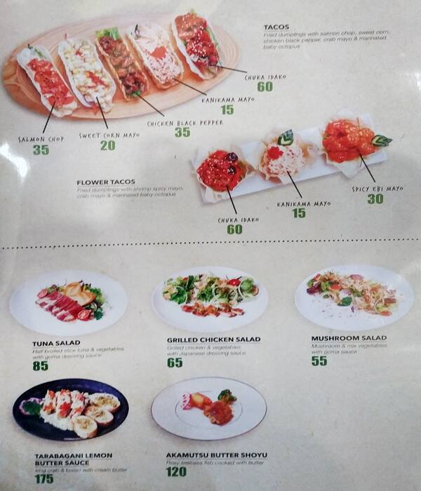 Menu at Nama Sushi by Sushi Masa restaurant, Tangerang