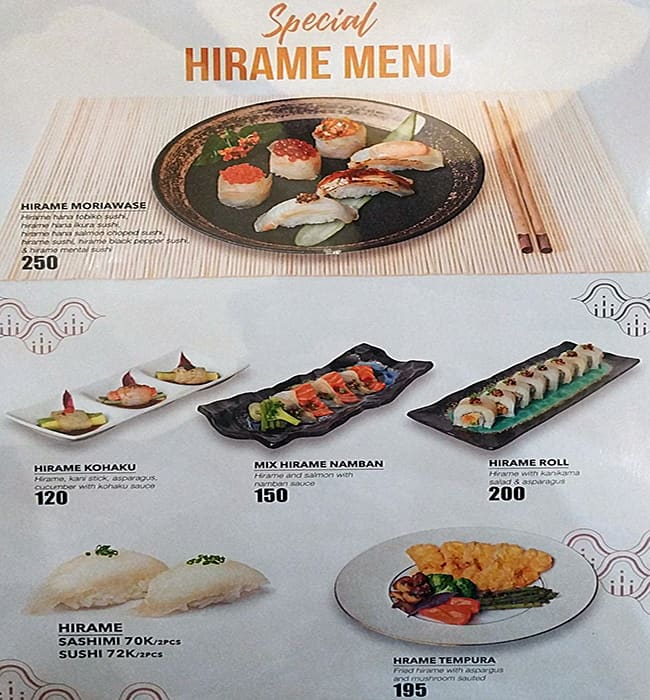 Menu at Nama Sushi by Sushi Masa restaurant, Tangerang