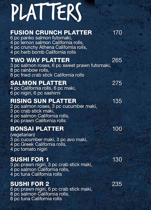 Menu au Ocean Basket The Galleria restaurant, Amanzimtoti, Shop F21-A