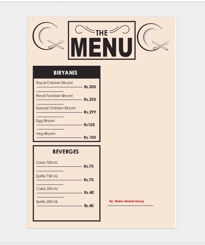 Menu of CNR Kitchen, Kharadi, Pune
