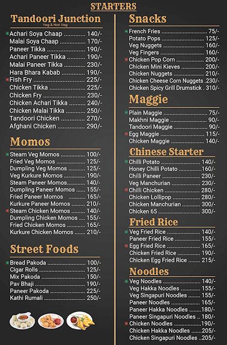 Menu of The MB Cafe, Preet Vihar, New Delhi