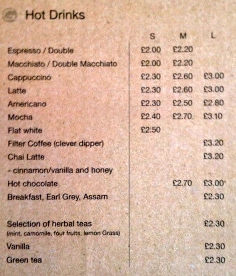 Menu at Golborne Deli & Wine Store cafe, London