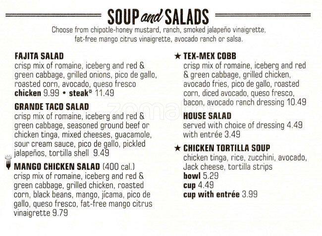 On the Border Mexican Grill Menu - Urbanspoon/Zomato
