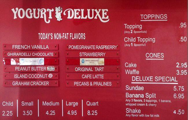 Yogurt Deluxe Menu, Menu for Yogurt Deluxe, Castro Valley, Castro ...