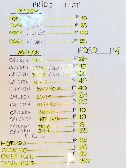 Menu at Manang Fe BBQ & Grill, Lapu-Lapu City, 8X43+395