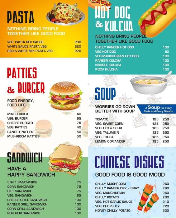 Menu of Deli Cake Cafe, Pitampura, New Delhi