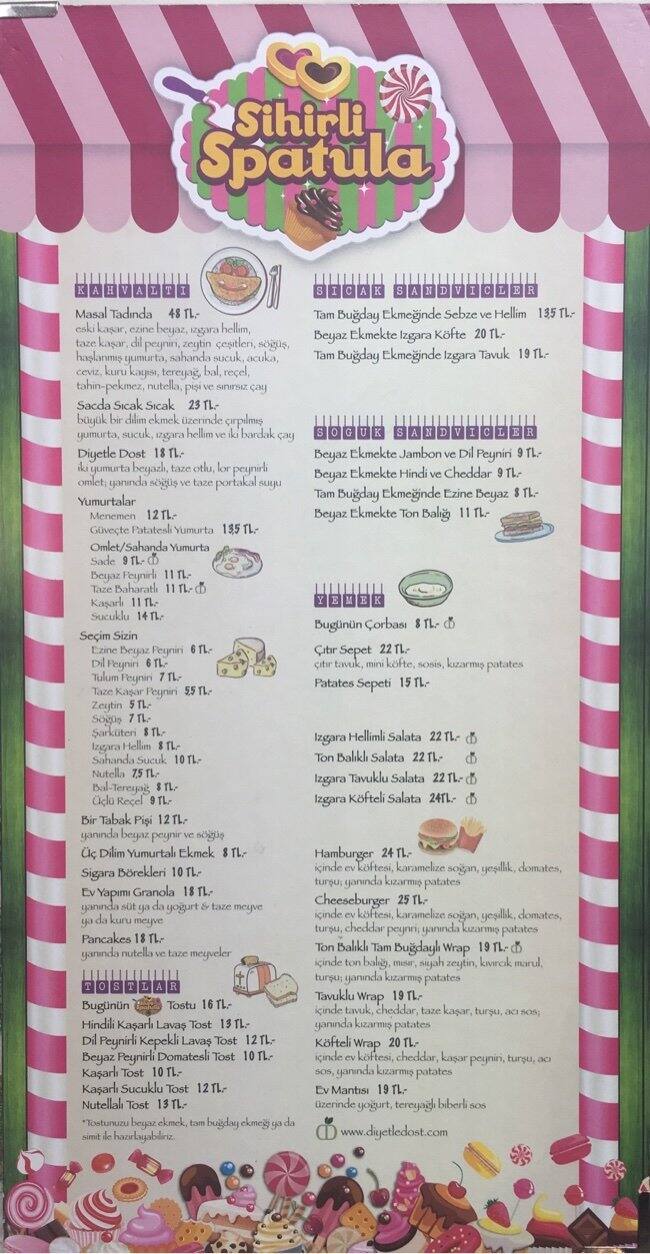 Sihirli Spatula Menü, Sihirli Spatula, Acıbadem Merkez, İstanbul için ...