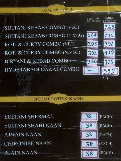 Sultans Menu, Menu for Sultans, Banjara Hills, Hyderabad - Zomato