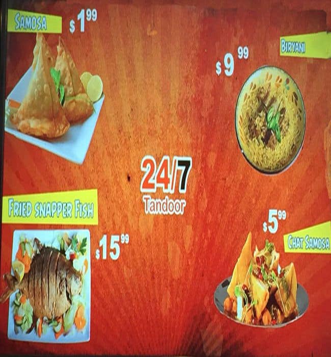 Menu at 247 Tandoor fast food, Dandenong