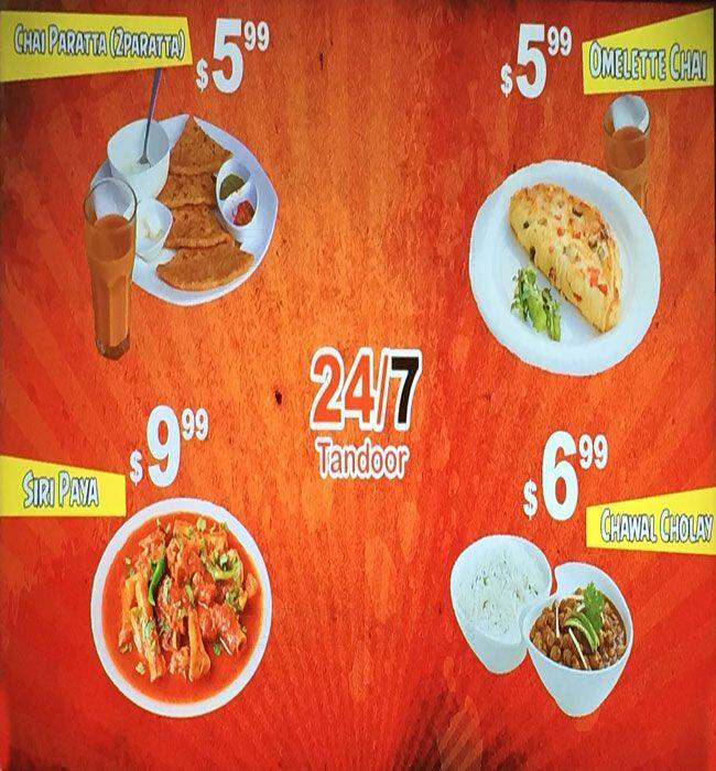 Menu at 247 Tandoor fast food, Dandenong