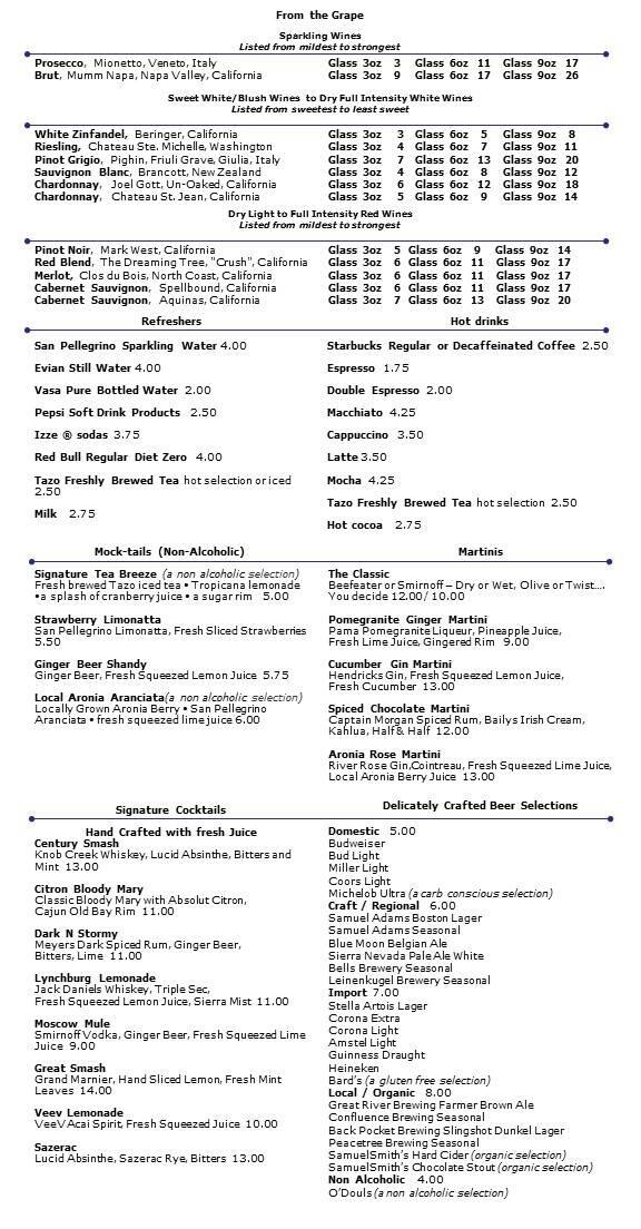 Menu at Two Rivers Grille restaurant, West Des Moines