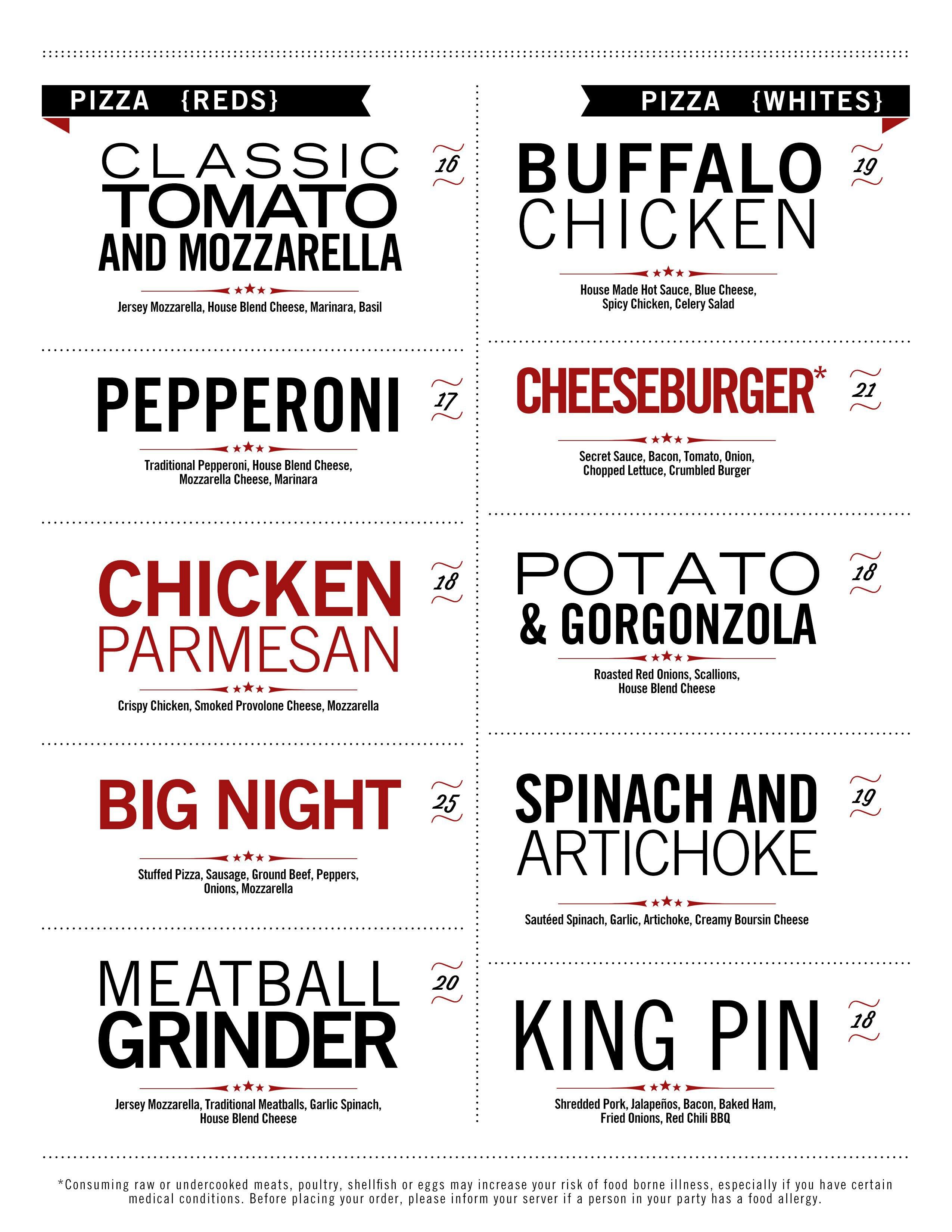 Menu at High Rollers Luxury Lanes & Sports Lounge pub & bar, Ledyard