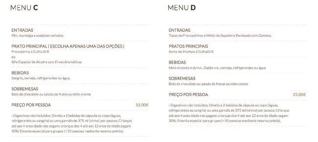 Menu em Cufra Grill pub & Bar, Porto, Via do Castelo do Queijo 395 4100 429