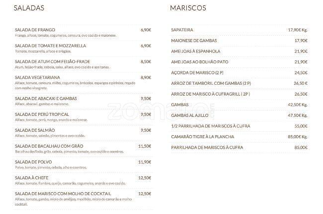 Menu em Cufra Grill pub & Bar, Porto, Via do Castelo do Queijo 395 4100 429