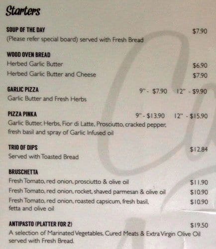 Menu at Aroma Café Currie St TAFE restaurant, Adelaide, 120 Currie St