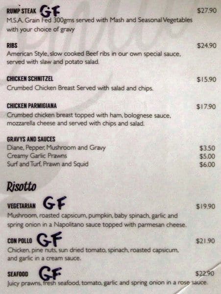 Menu at Aroma Café Currie St TAFE restaurant, Adelaide, 120 Currie St