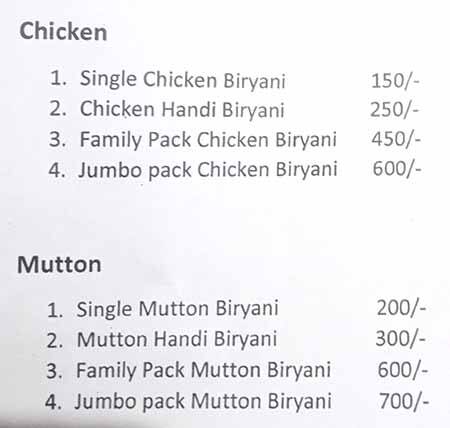 Menu of Ayyappa Food Court, Rampally, Secunderabad