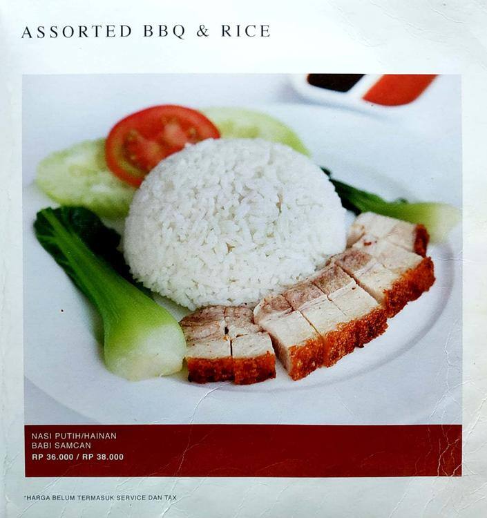 Menu at The Harbour restaurant, Jakarta, Jl. Puri Kencana