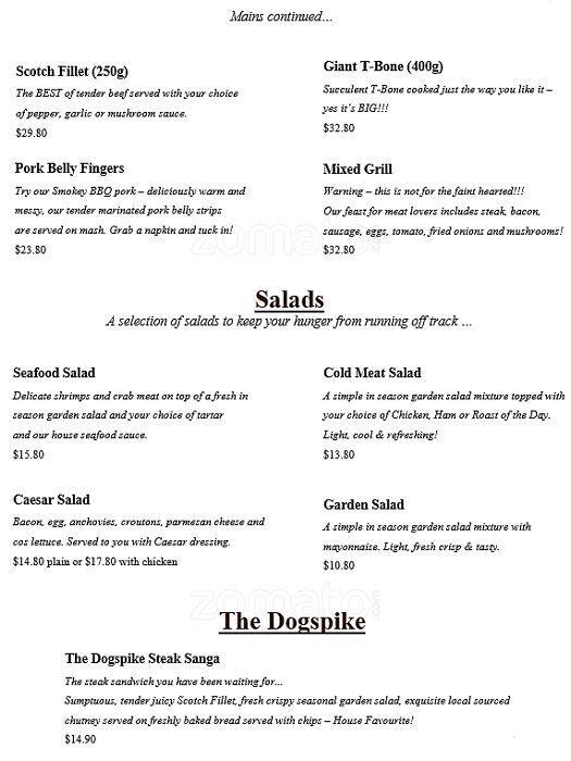 Carta de Carriage Restaurant, Midland