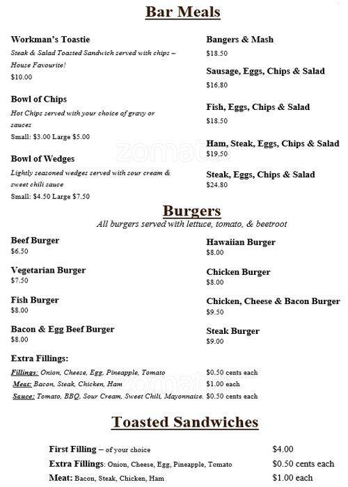Carta de Carriage Restaurant, Midland