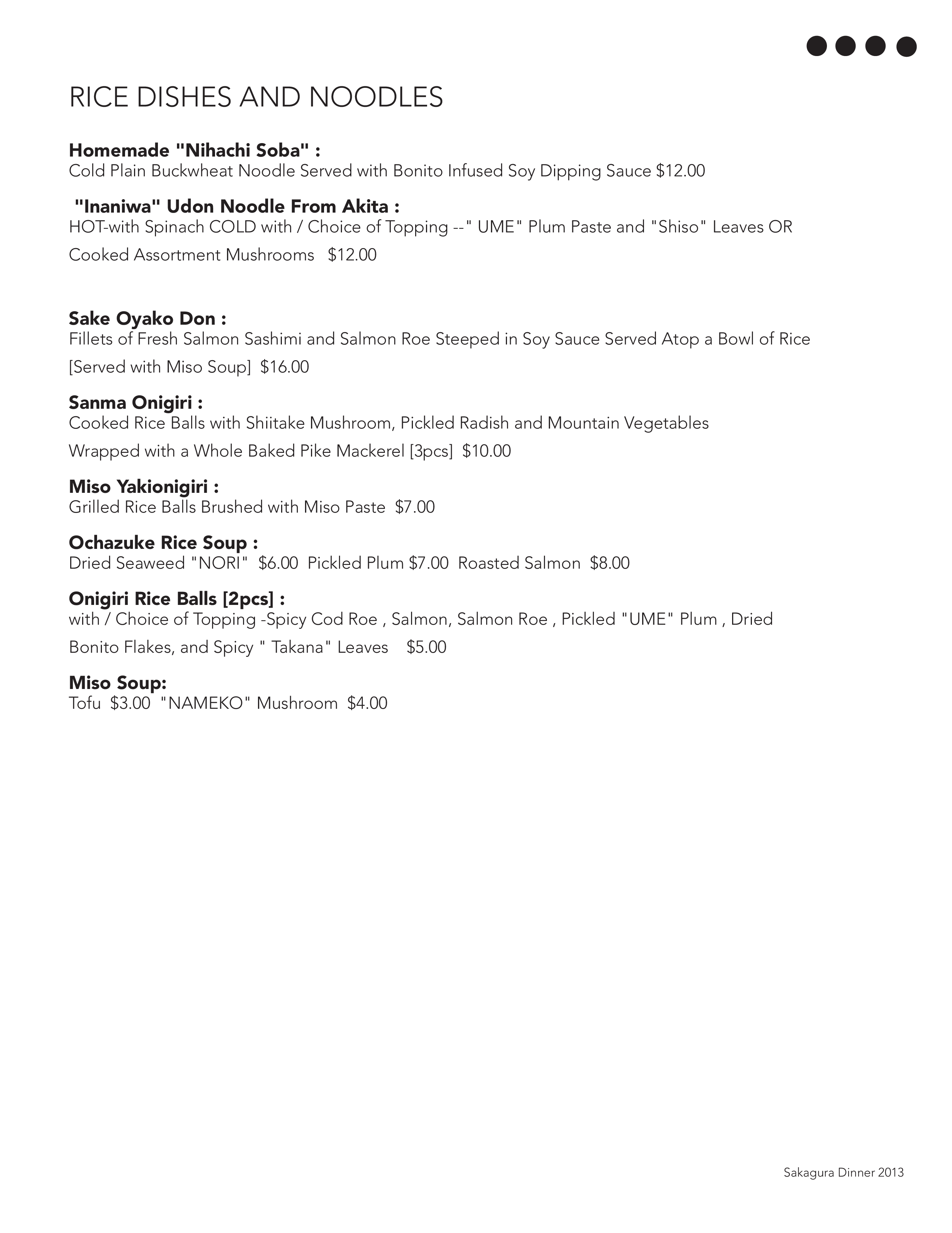 Menu at Sakagura restaurant, West New York, 211 43rd St B1