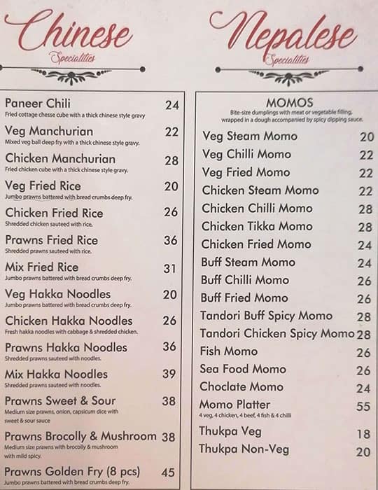 Menu at Parivar Restaurant, Abu Dhabi, Ground Level