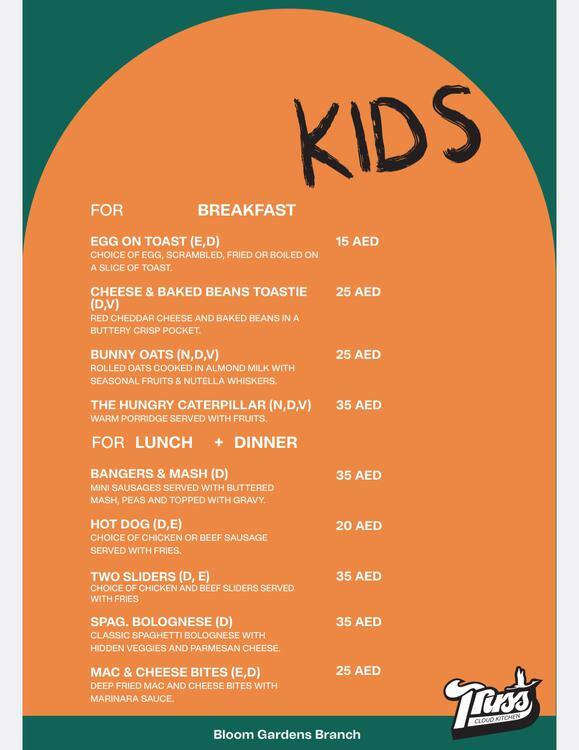 Menu of Foodshed Restaurant, Khalifa Park Area, Abu Dhabi