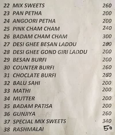 Menu at The Manali cafe, Manali