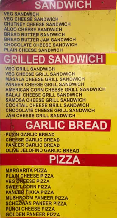 Menu of Sai Swad Snacks ( Ashok Panipuri Wala), Khar, Mumbai