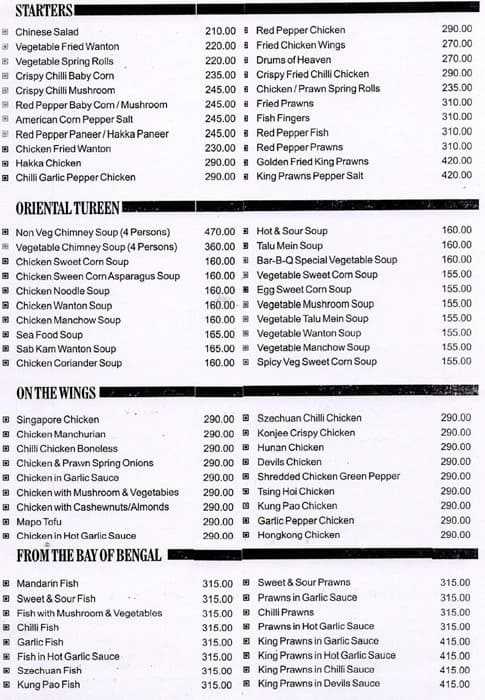 BarBQ Menu, Menu for BarBQ, Park Street Area, Kolkata - Zomato
