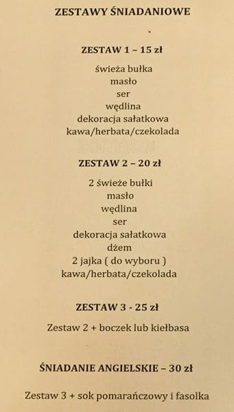 Menu at Good Food Restauracja restaurant, Kraków, Starowiślna 97