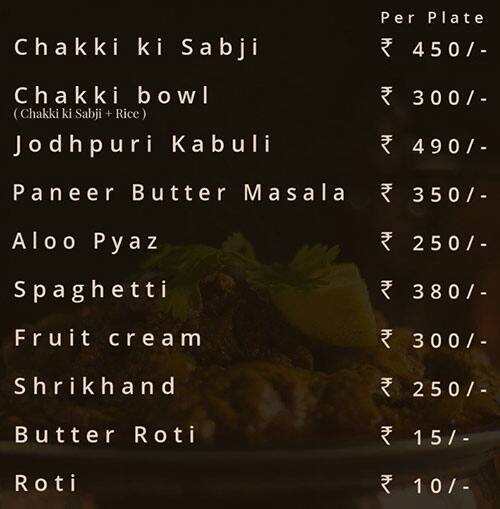Menu of Saag By Sandeep Surana, Ajmer Highway, Jaipur