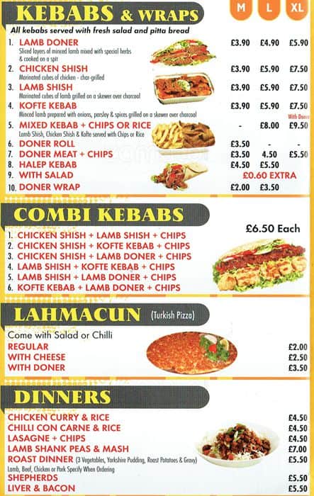 Menu at Eastbrook Cafe & Restuarant, Dagenham