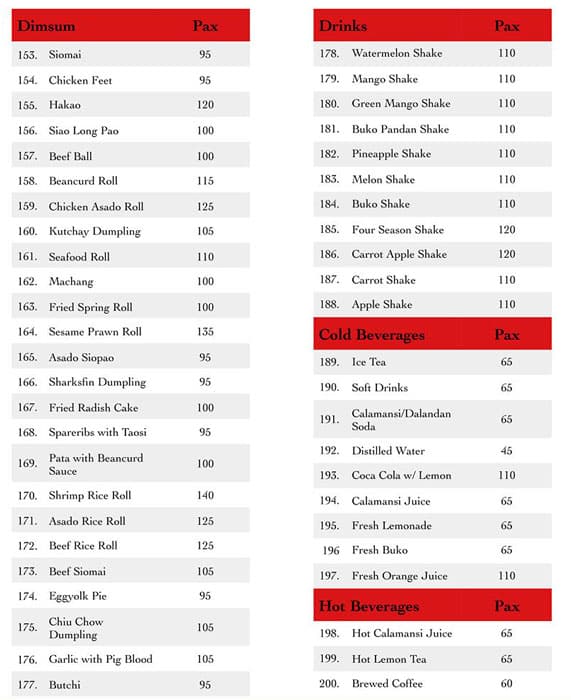 Menu at Causeway Seafood Restaurant, Quezon City, 24 Timog Ave