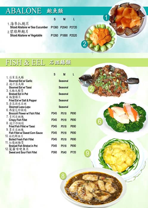 Menu at Mr Chow Seafood Restaurant - Acropolis, Quezon City, 8th