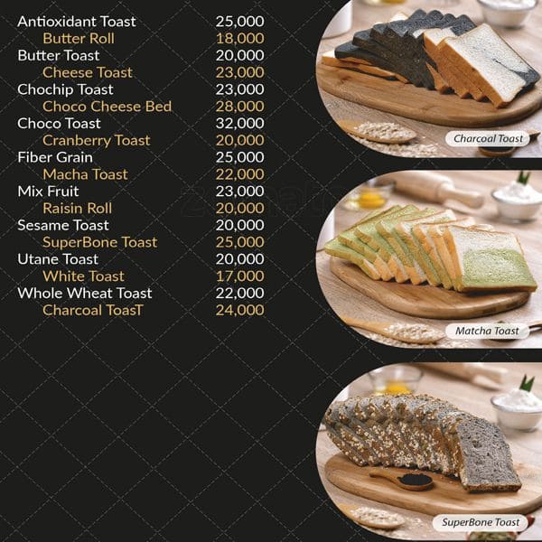 Menu at Shokupan Bakery & Pastries, Jakarta, Alamanda Tower