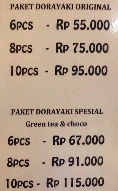 Menu at Shokupan Bakery & Pastries, Jakarta, Alamanda Tower