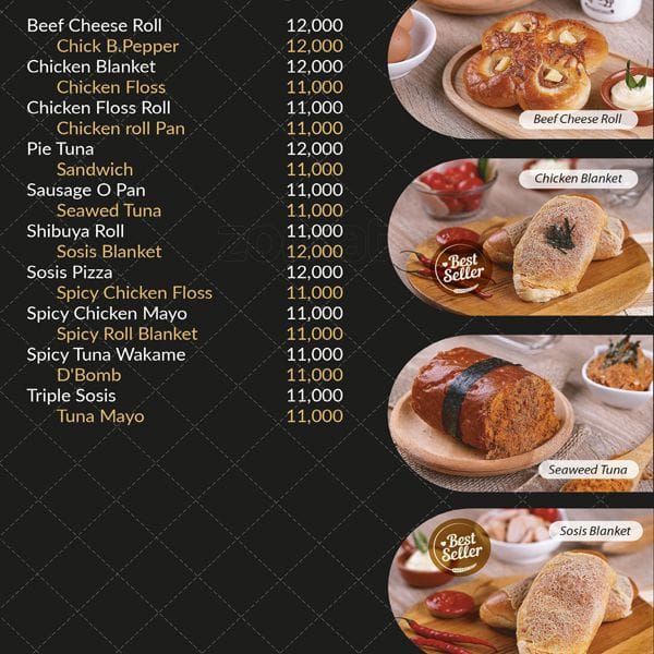 Menu at Shokupan Bakery & Pastries, Jakarta, Alamanda Tower