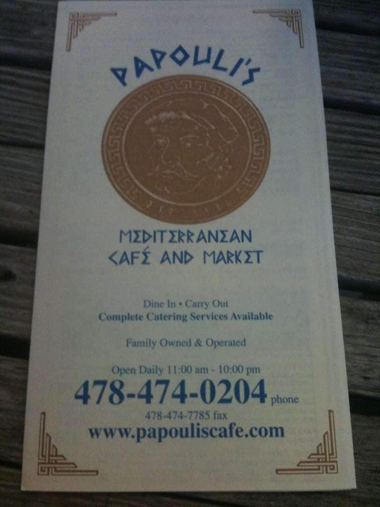 Papouli's Mediterranean Cafe & Market Menu - Urbanspoon/Zomato