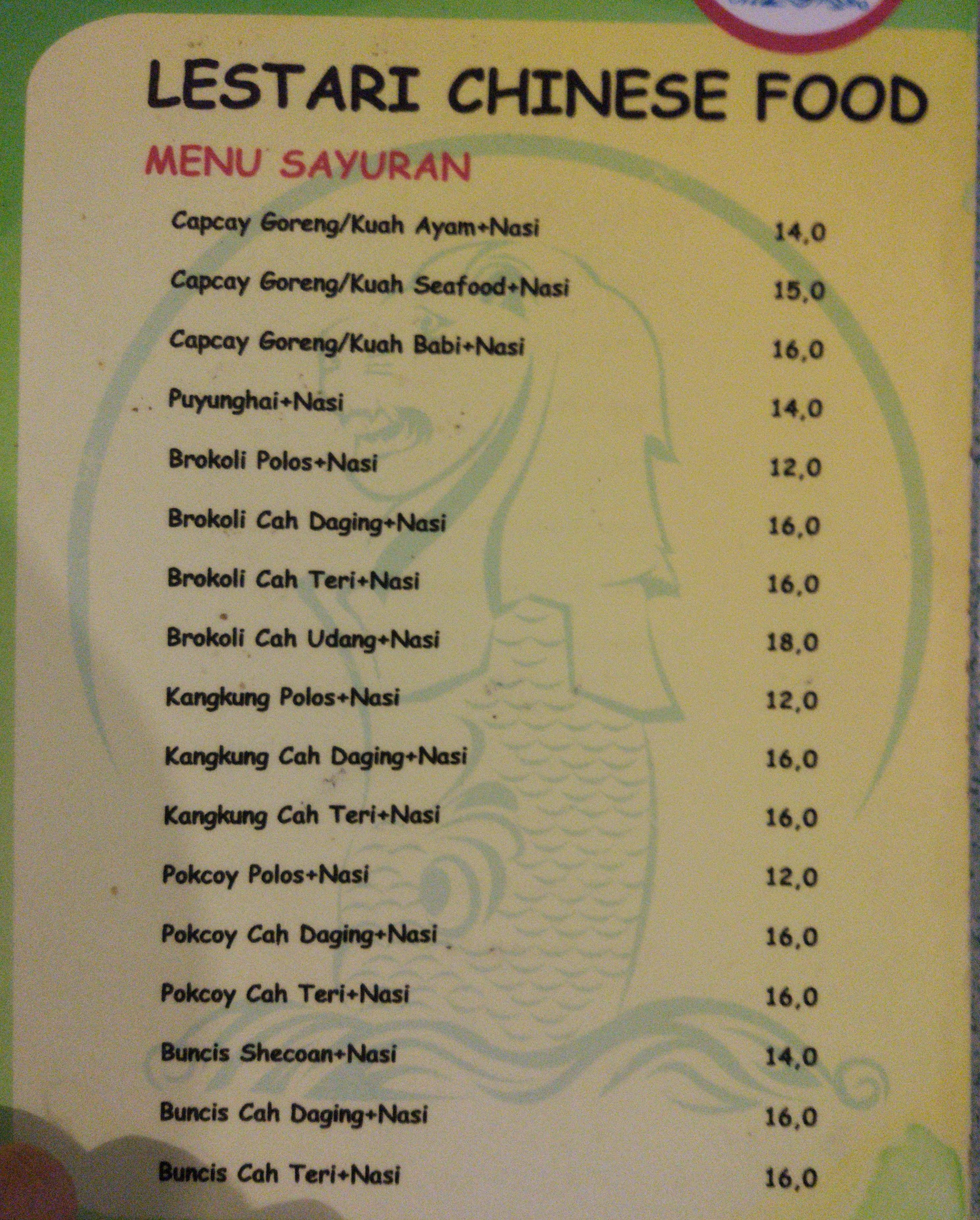Menu at Kedai Balakutak, Bandung