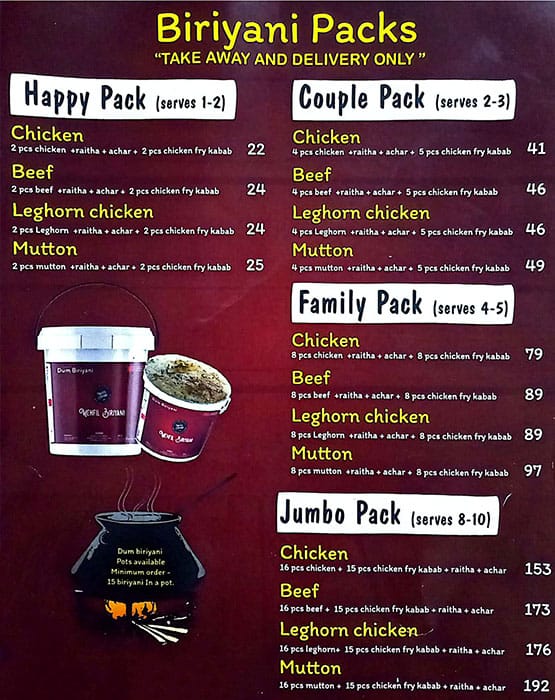 Menu at Bait al zain cafeteria, Sharjah
