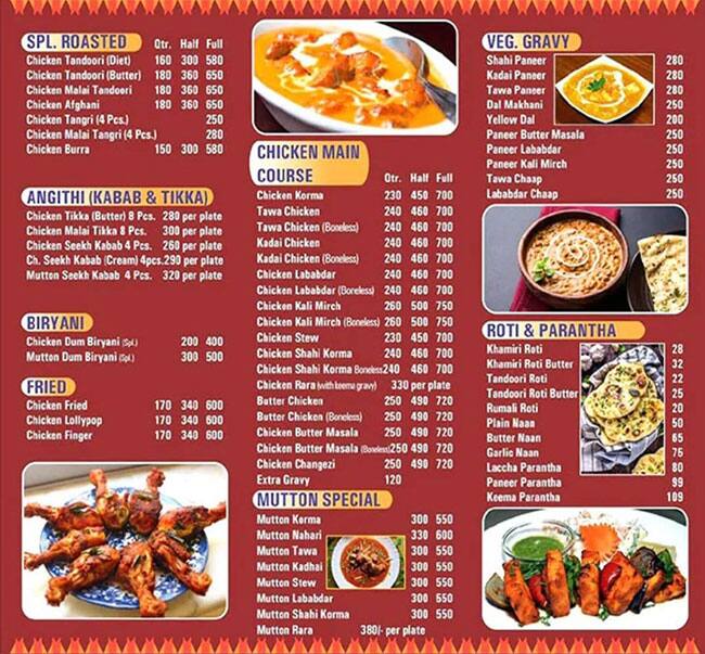 Menu of Roti Boti, Khanpur, New Delhi