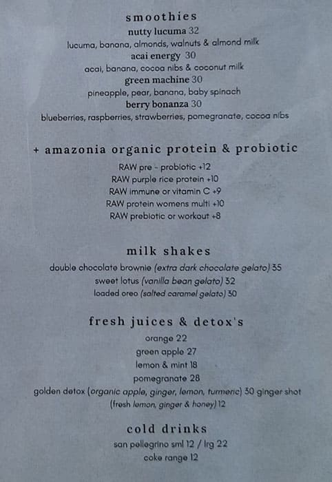 Menu at Roseleaf Cafe Sheikh Zayed Road, Dubai, 739 Sheikh Zayed Rd