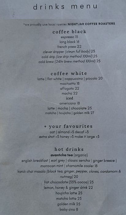 Menu at Roseleaf Cafe Sheikh Zayed Road, Dubai, 739 Sheikh Zayed Rd