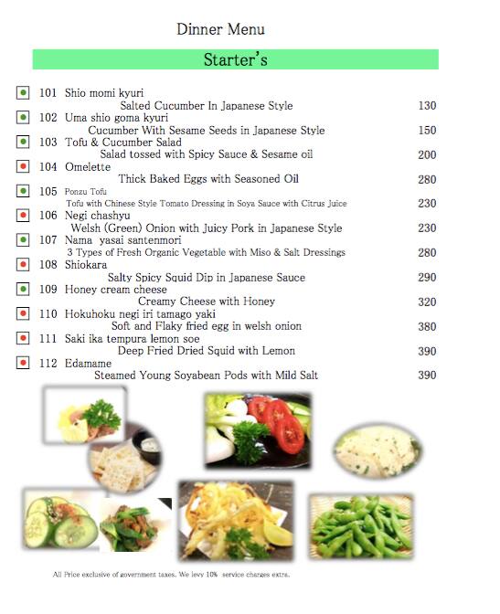 Ichizen Menu,Menú para Ichizen, Sector 15, Gurgaon - Zomato