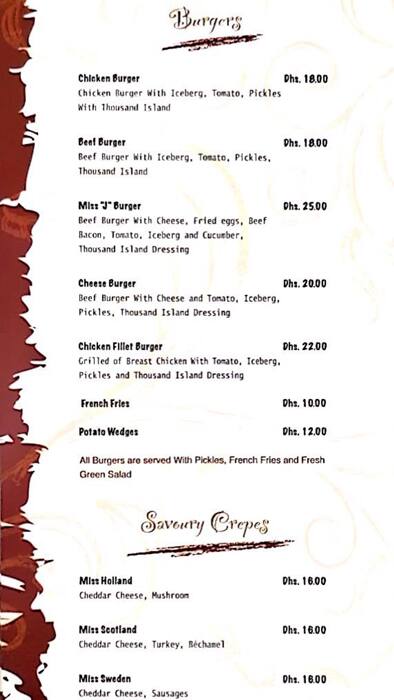 Menu at Miss J Café - Khalidiya - ميس جي كافيه - الخالدية cafe, Abu ...