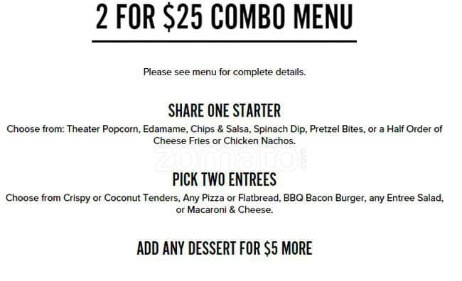 Menu at Studio Movie Grill pub & bar, Alpharetta