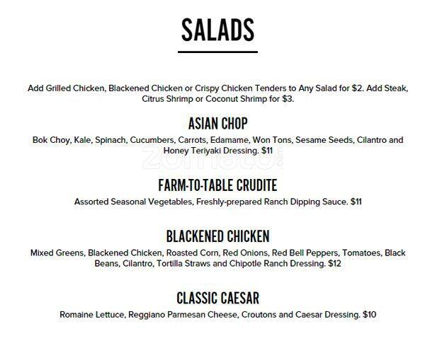 Menu at Studio Movie Grill pub & bar, Alpharetta